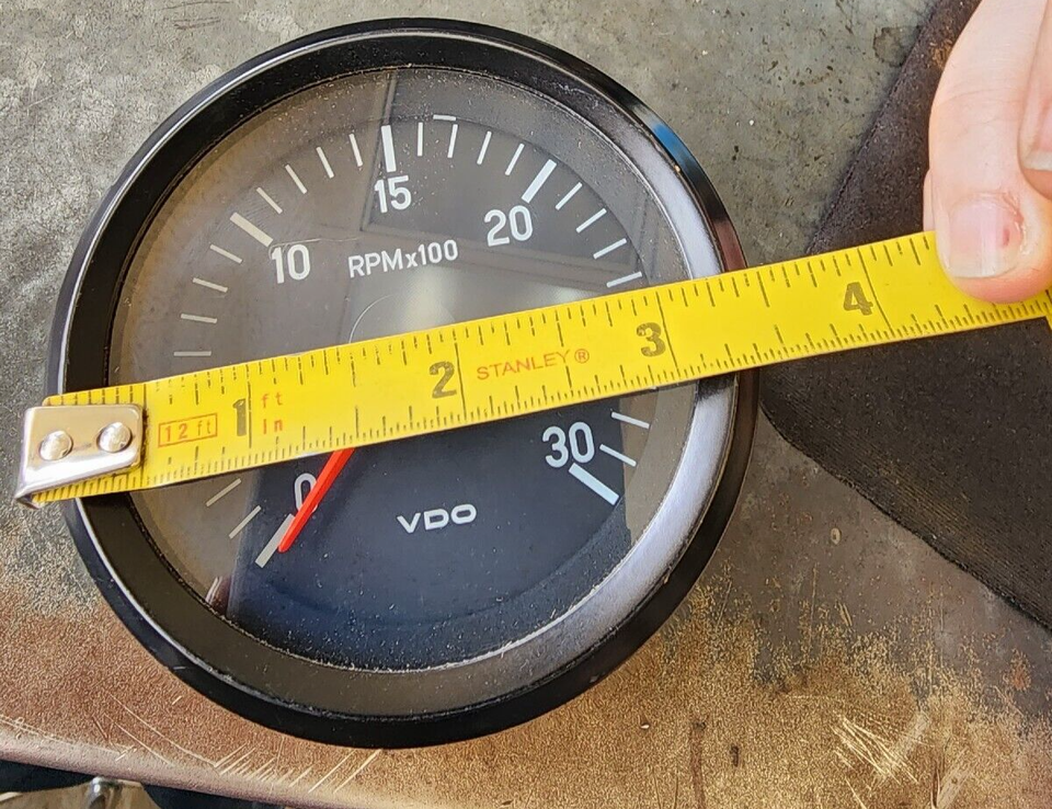 VDO Tachometer Gauge 12V 3000 RPM Paint Chipped | eBay