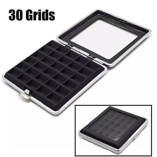 30 Grids Loose Diamond Gem Storage Box Gemstone Collection Case Holder ...