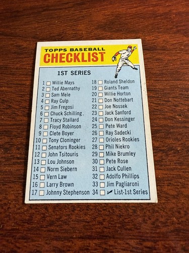1965 Topps #34 1st Series Checklist. EX | eBay
