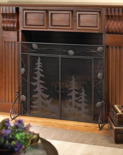 Accent Plus Woodland Wonder Fireplace Screen 849179018009 | eBay