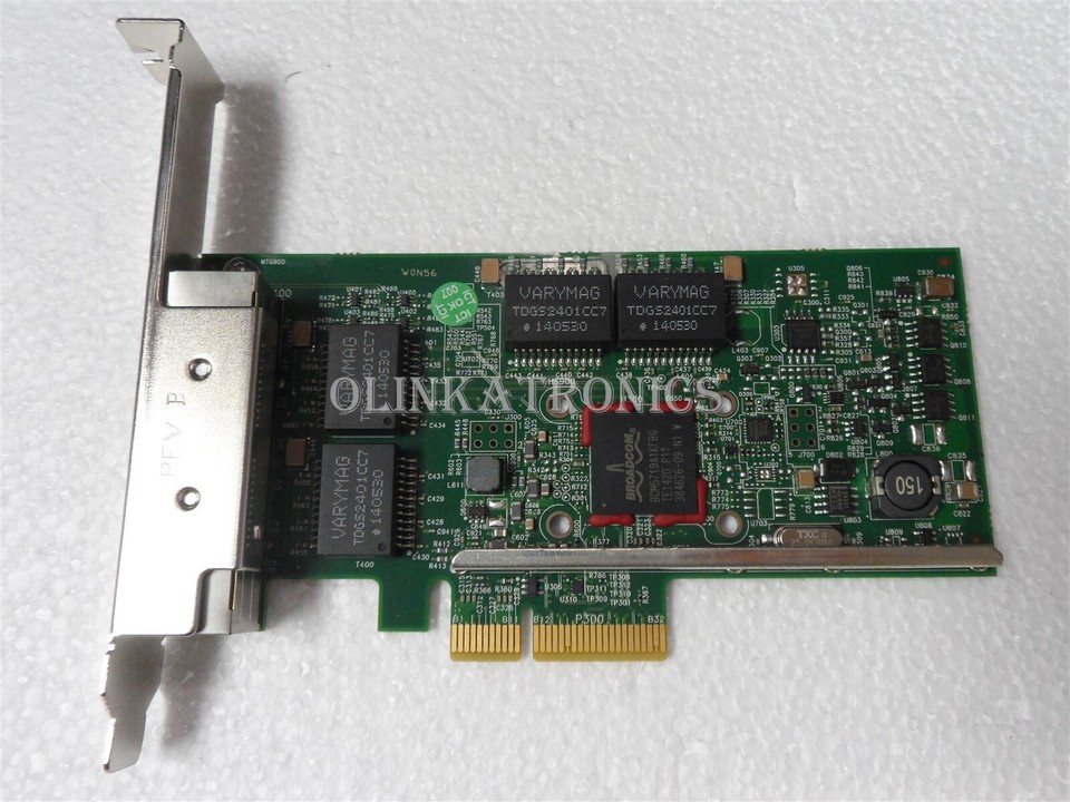 DELL NETWORK BROADCOM QUAD QP 1Gb HIGH PROFILE PCIe NIC CARD 5719 HY7RM ...