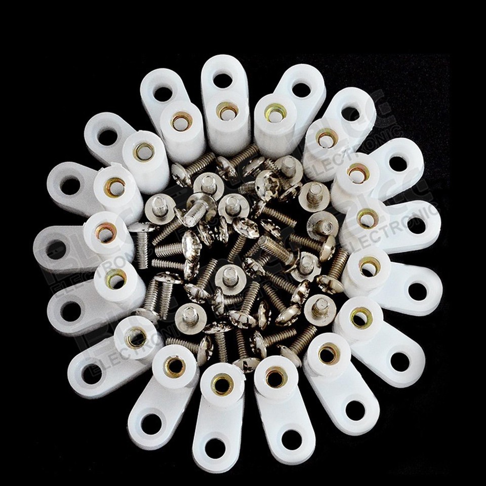 50pcs arcade L Type PCB Mounting Feet with Screw for JAMMA MAME Game ...