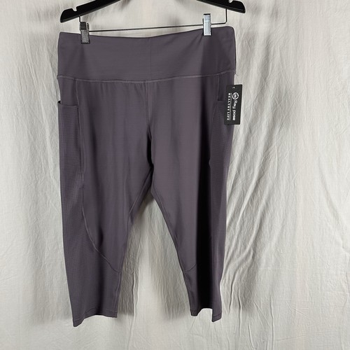 Ray Pose Womens Size XXL Solid Purple Athletic Capri Skimmer Leggings ...