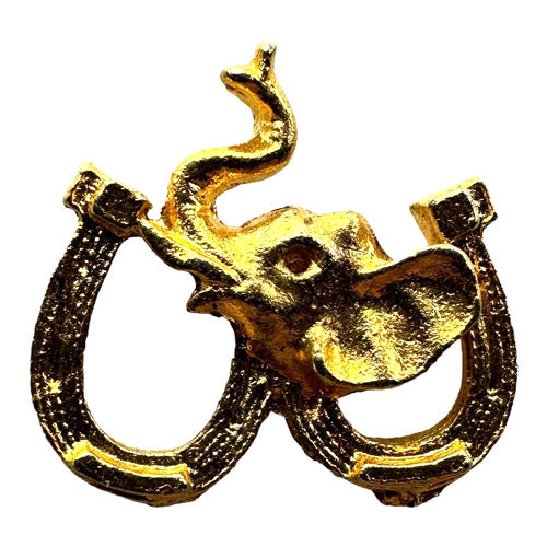 Vintage 1960s Gulf Oil Elephant & Horseshoes Republican Political Gold ...