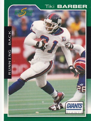 2000 Score #138 Tiki Barber NFL New York Giants + (Yes 4 Free Mystery ...