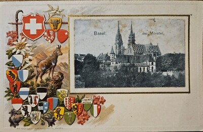 Basel Switzerland, Munster Cathedral, Embossed Vintage Undivided Back ...