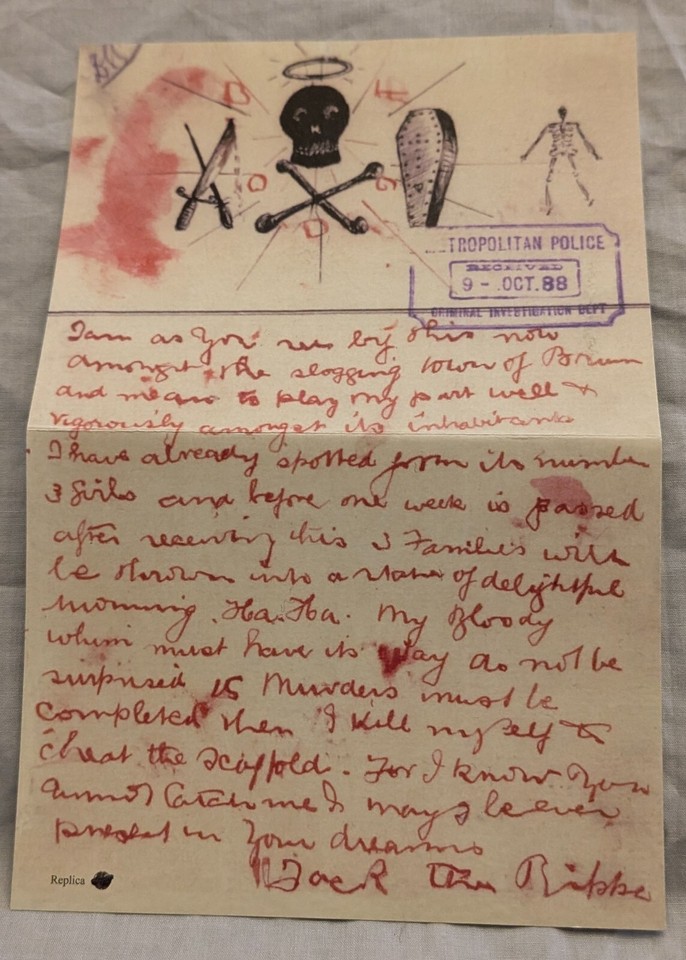 Jack the Ripper Letters Signature Victorian Stamp Films TV Series ...