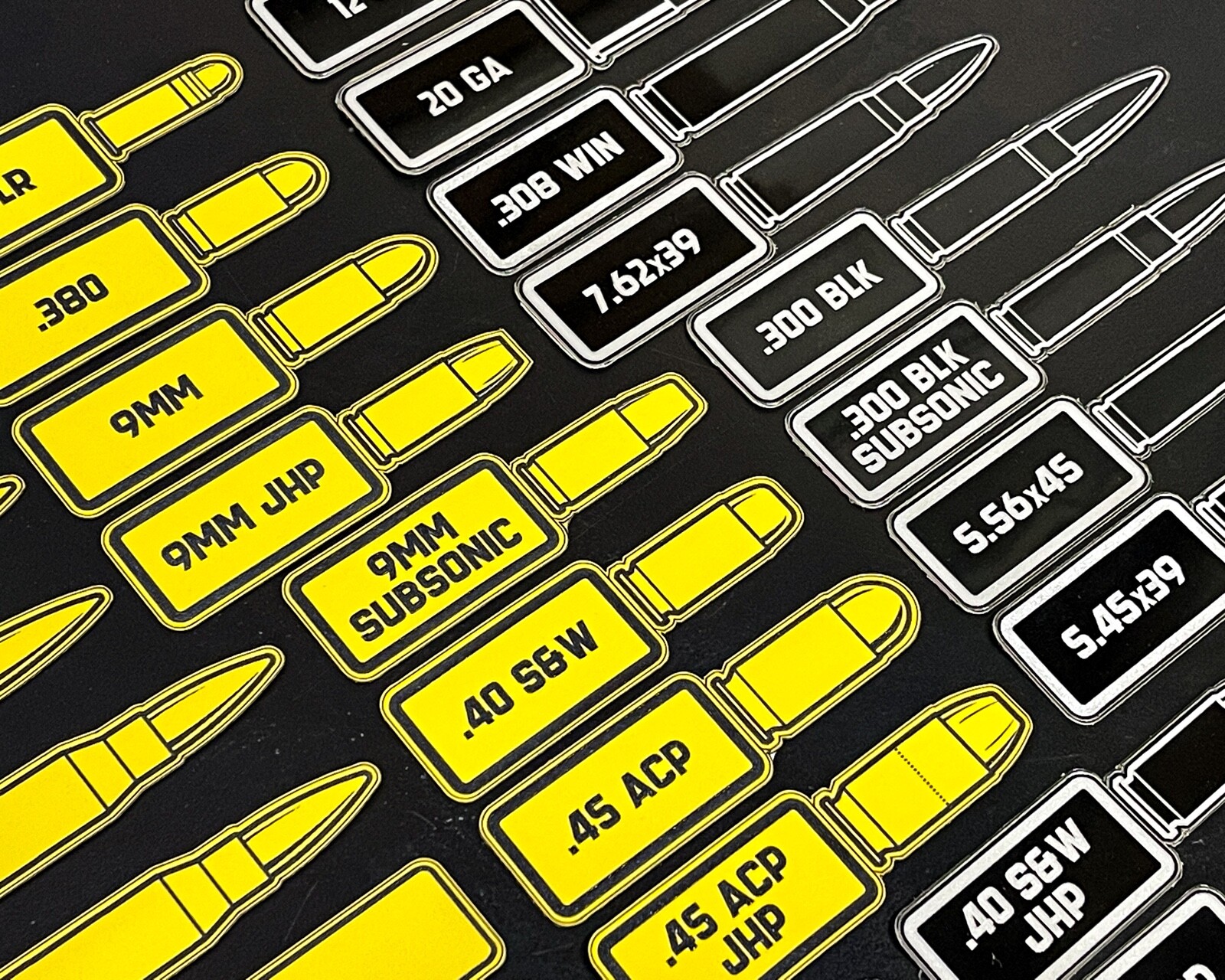 Ammo Can Bullet Decal Labels Stickers - UV Stable 2-Color Vinyl - 73 ...