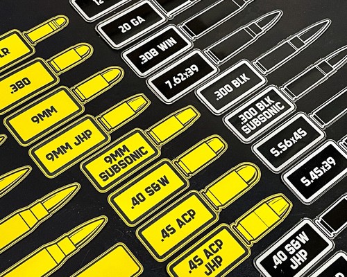 Ammo Can Bullet Decal Labels Stickers - UV Stable 2-Color Vinyl - 73 ...