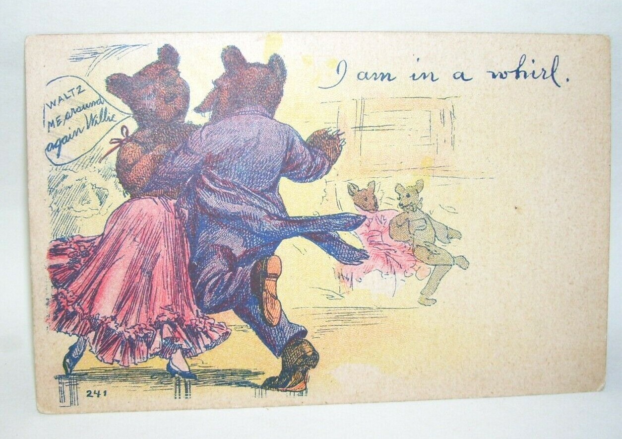 Postcard Bears Waltzing Ralphton Pa 1908 | eBay