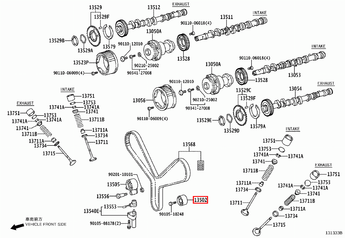 Genuine Lexus SC430 UZZ40 Soarer UZZ40 3UZ 4.3 Petrol Timing Belt Idler ...