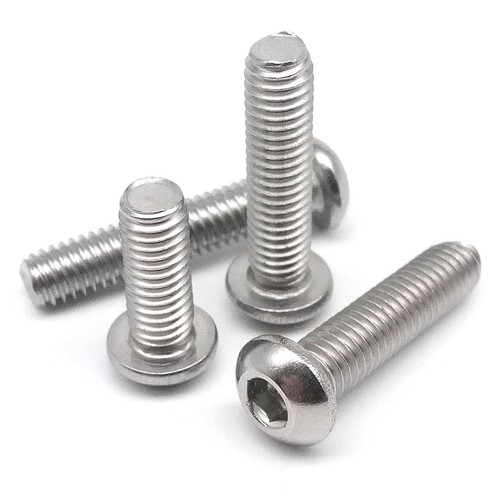 Button Allen Bolt Screw Hexagon Socket Head 3to100mm M1.6 M2 M2.5 M3 M4 ...