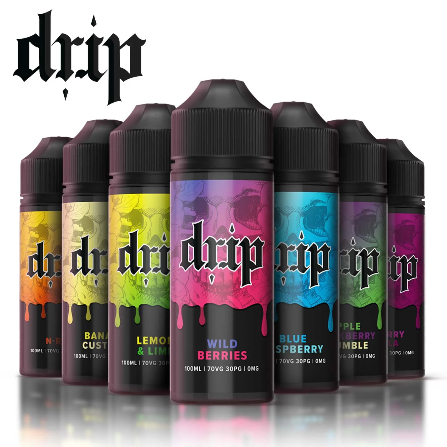 E-Liquid 100ml Vape Juice Premium 0mg Drip Max 70/30 VG/PG No Nicotine ...