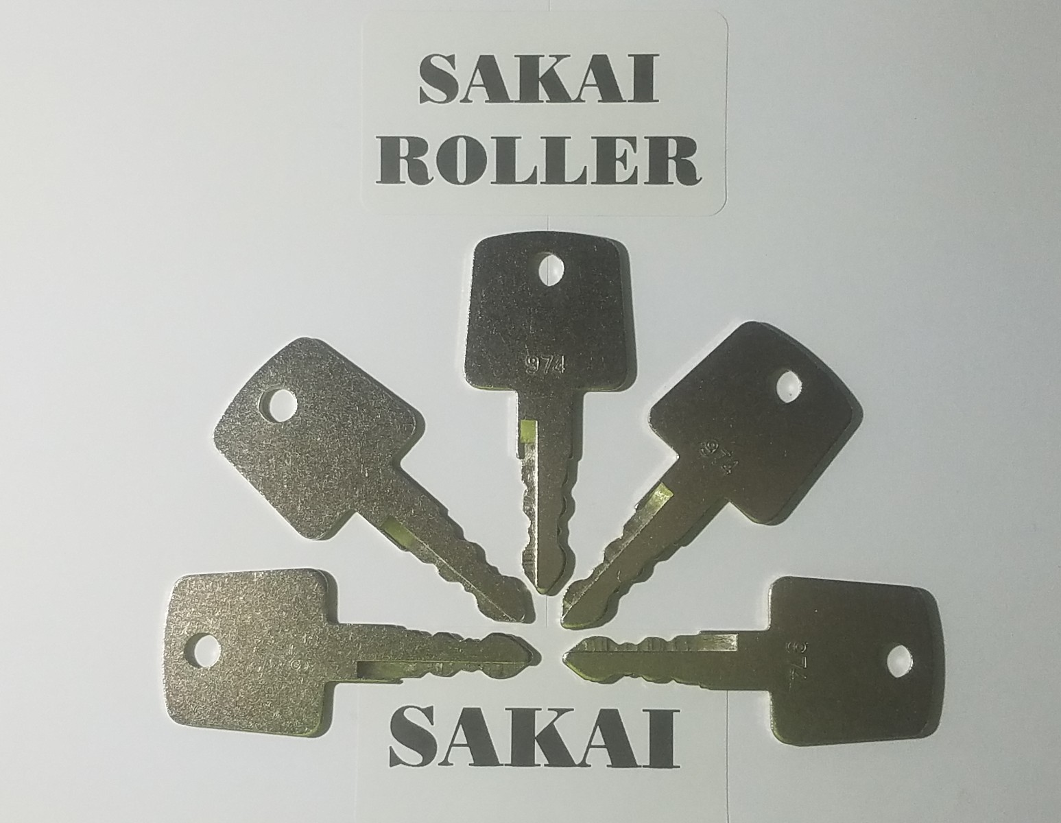(5) Sakai Roller Keys Heavy Construction Equipment Ignition Asphalt ...