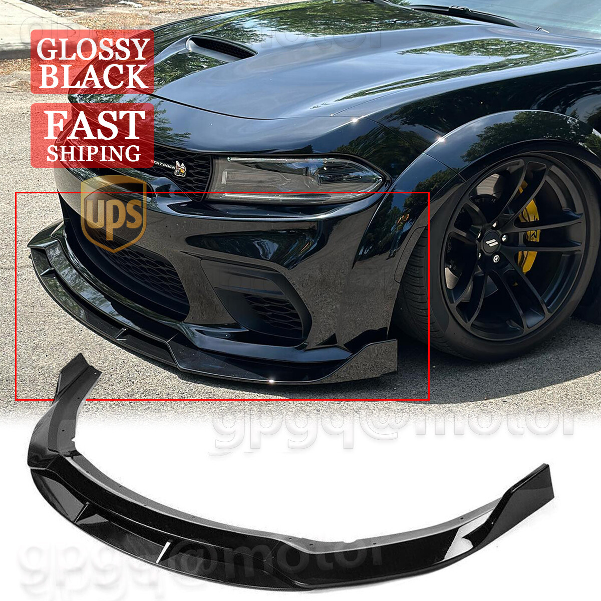 For Dodge Charger SRT Hellcat Scat Widebody 20-23 Front Bumper Lip ...