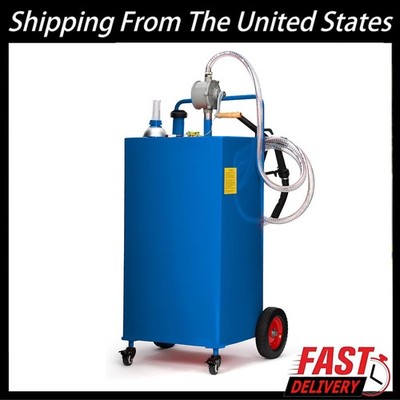 30-Gallon Fuel Caddy Industrial Portable Tank for Diesel & Gas Cars ...