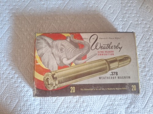 Vintage Weatherby 378 Magnum Empty Cartridge Box | eBay
