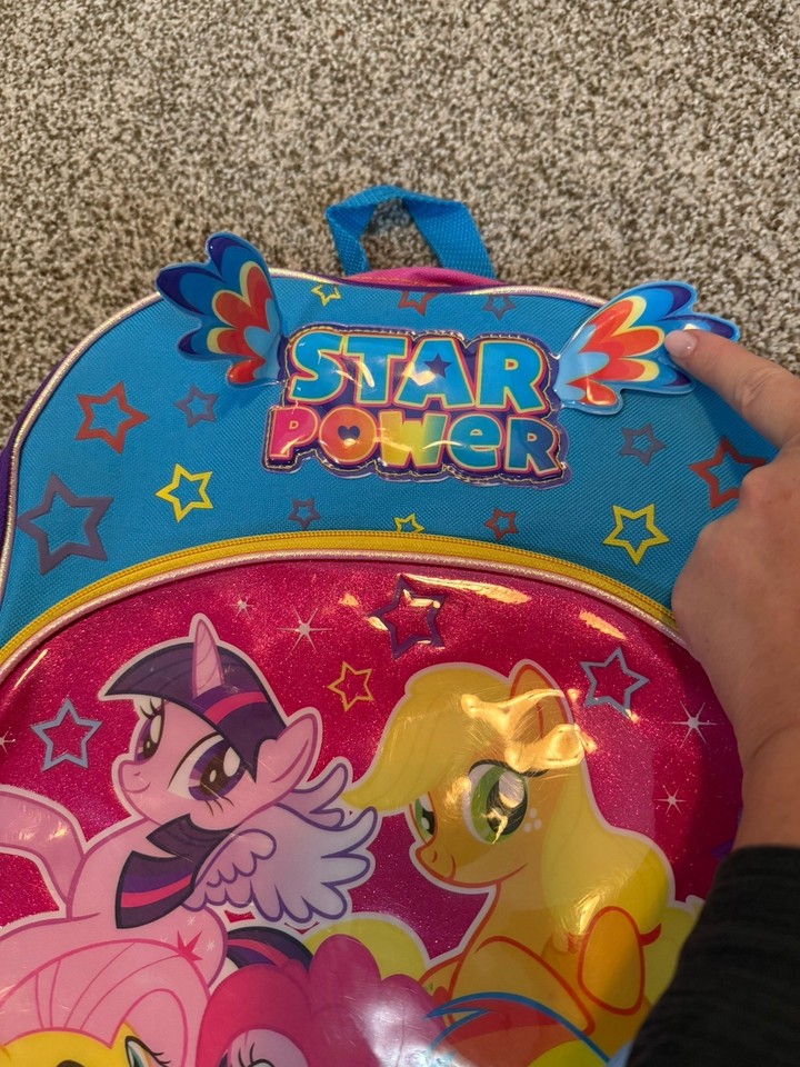 My Little Pony Backpack Pink Purple Hair Tail MLP Kids Girls School ...