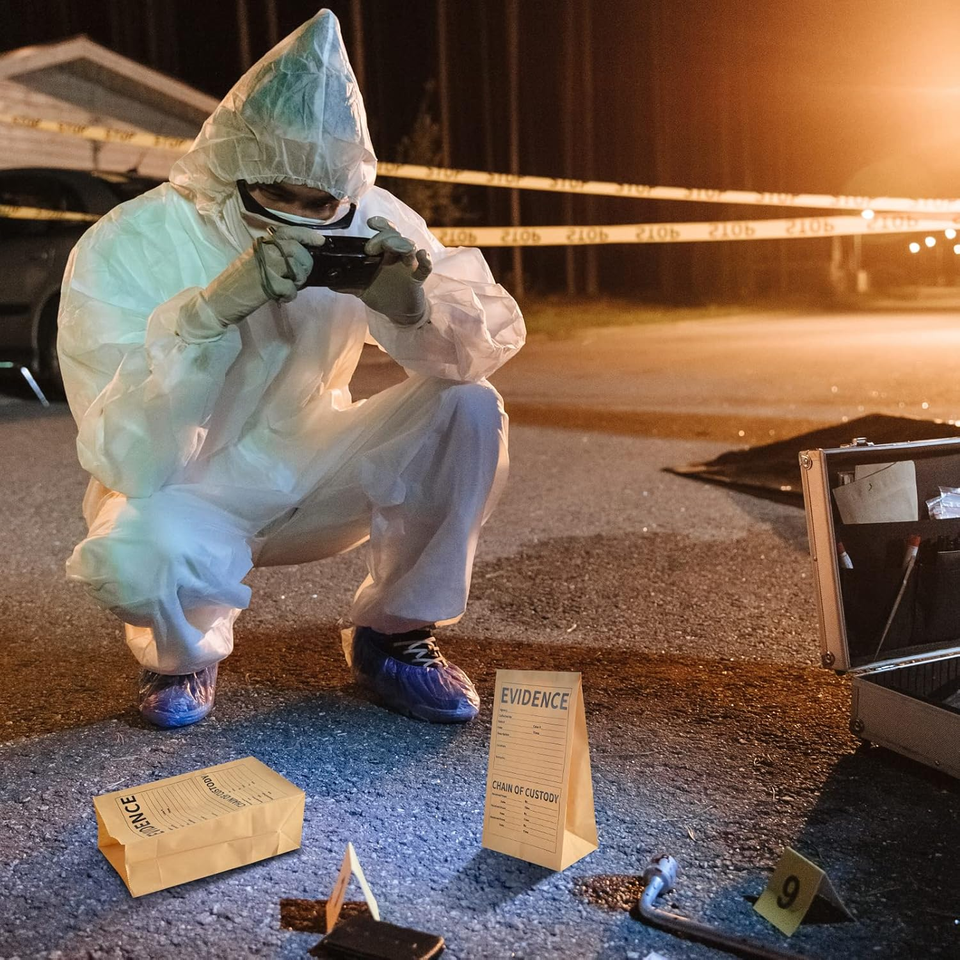 25 Pack Paper Evidence Bags 9.45 * 5 * 3 inch Crime Scene Paper ...