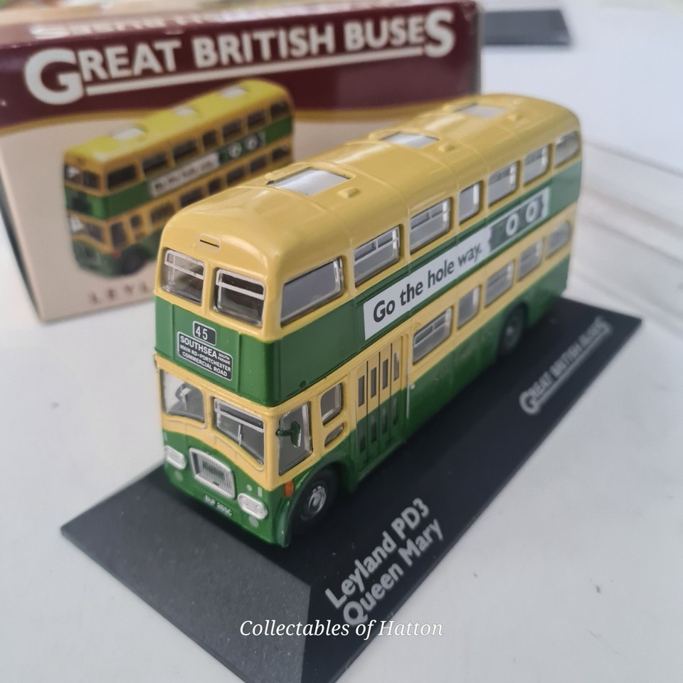Atlas Editions 1:76 Leyland PD3 Queen Mary POLO bus Great British Buses ...