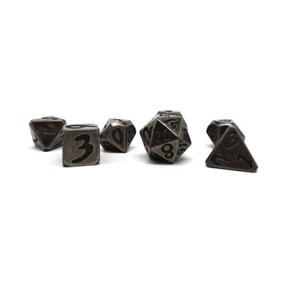 Medal Dice Poly Set Blunt Tipped Poly Set - Legendary Silver (7) New | eBay