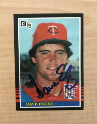 DAVE ENGLE MINNESOTA TWINS SIGNED AUTOGRAPHED 1985 DONRUSS CARD #72 W ...