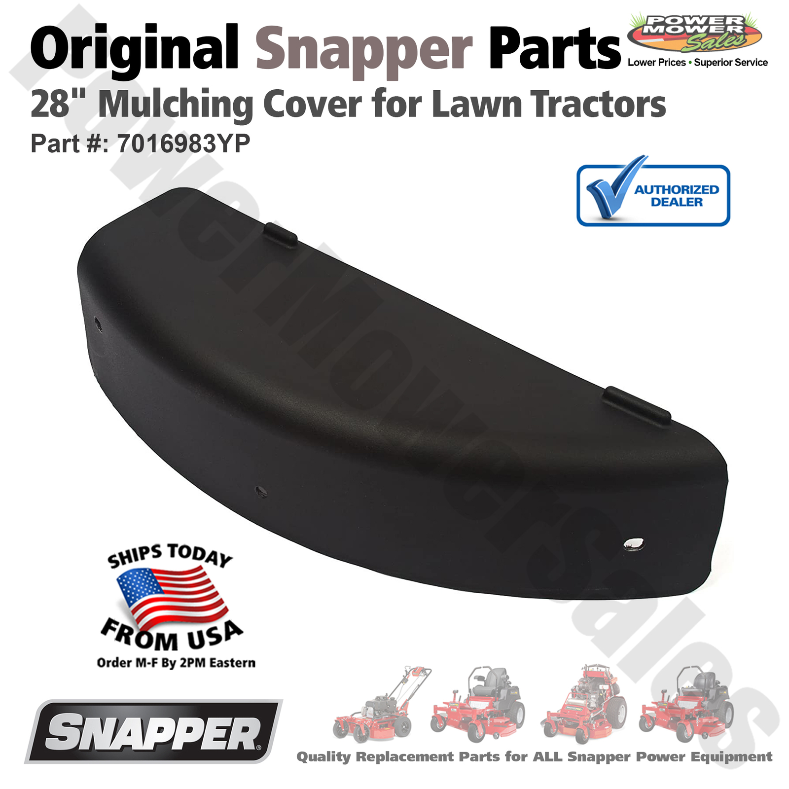 Genuine OEM Snapper 28" Mulching Cover for Lawn Tractors / 250813BE ...