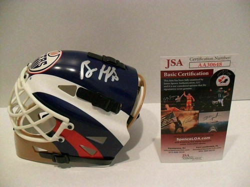 Bill Ranford Autographed Signed Edmonton Oilers Helmet Mask JSA COA ...