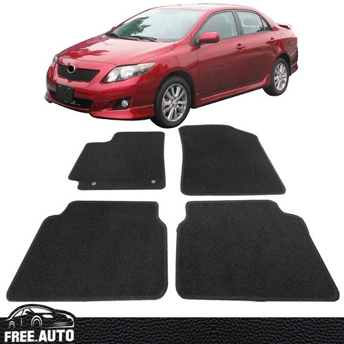 Fit for 09-13 Toyota Corolla Floor Mats Carpet Front Rear 4PCS Black ...