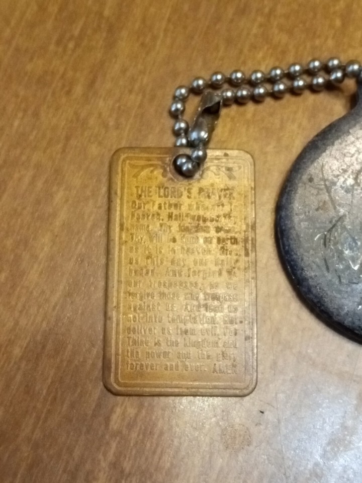 Vintage Copper Lords Prayer Keychain Very Unique With Plastic Prayer ...