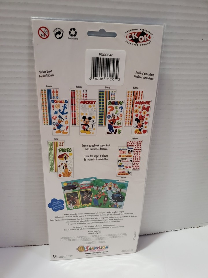 Sandylion DISNEY Trip MICKEY MINNIE MOUSE WORDS Stickers 1 Sheet | eBay