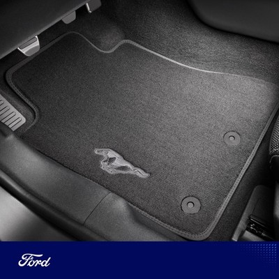 Mustang® 2015-2026 Black Rug Front Driver Passenger Side Carpet Floor ...