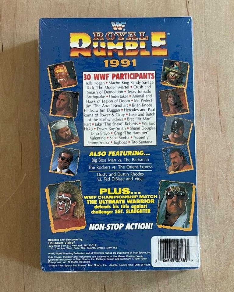 WWF ROYAL RUMBLE (1991) Factory Sealed Betamax Coliseum Video WWE ECW ...