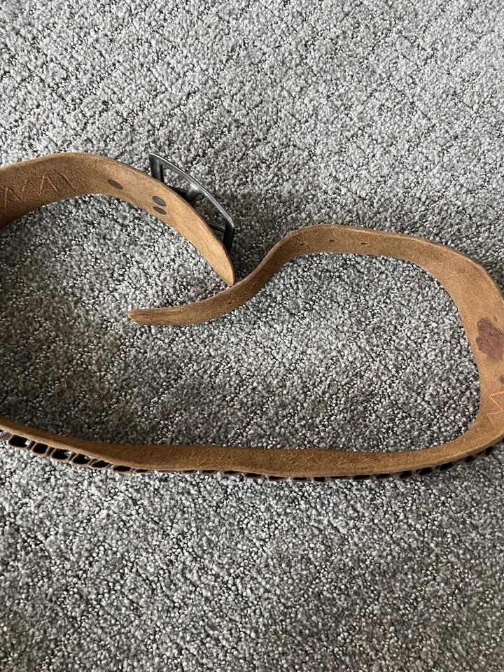 VTG Hand Tooled Leather Cartridge Ammo Belt Western Cowboy .30 Cal ...