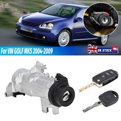 FOR VW GOLF MK5 MK6 JETTA IGNITION STARTER SWITCH STEERING LOCK BARREL ...