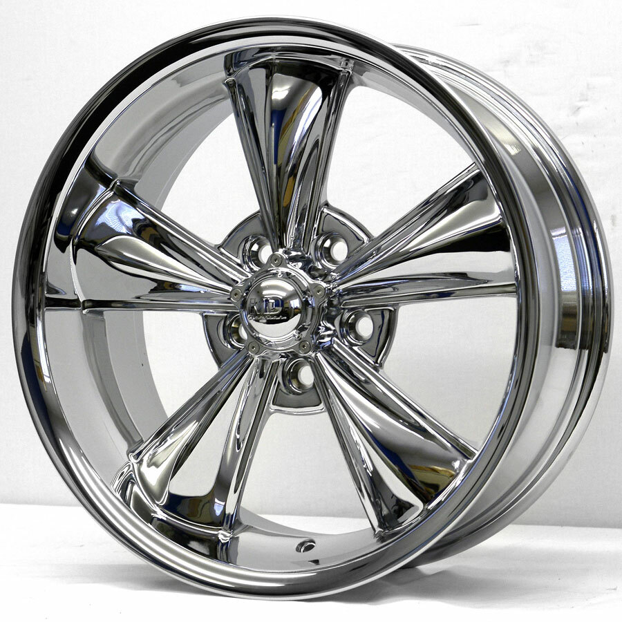 17" Chrome MD Classic Wheels Staggered 17x7 +6mm 17x8 +0mm 5x114.3 Mustang 65-73 | eBay