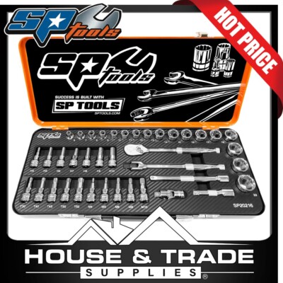 SP Tools Socket Set 39 Piece 3/8"Dr Inhex Torx & Spline METRIC SP20216 ...