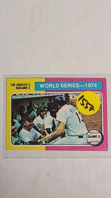 1975 Topps Baseball 1974 World Series Game 2 Mini Card #462 | eBay