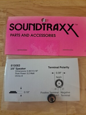Soundtraxx 810083 Speaker 3/8" Diameter 8 Ohm | eBay