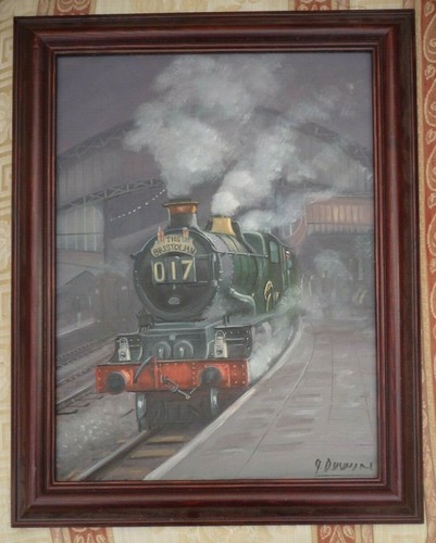 BRISTOLIAN 017 PAINTING RAILWAY STEAM ENGINE LOCOMOTIVE TRAIN GREAT ...