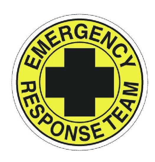 Hard Hat Stickers Emergency Response Team