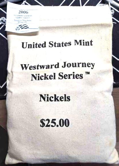 2006 NICKEL Bag - $25. "D" Unopened Bag - 2006 Uncirculated Jefferson ...