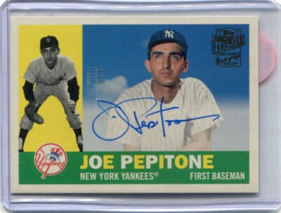 2019 Topps Archives - JOE PEPITONE - Fan Favorites Autograph - NEW YORK ...