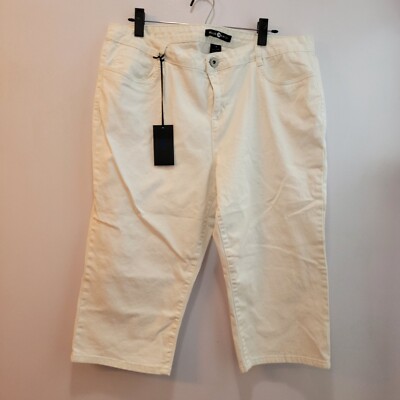 NWT Blue Identity White Cropped Jeans Size 18 | eBay