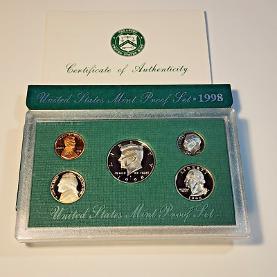 1998 S Clad Proof Set U.S. Mint Original Government Packaging OGP COA ...
