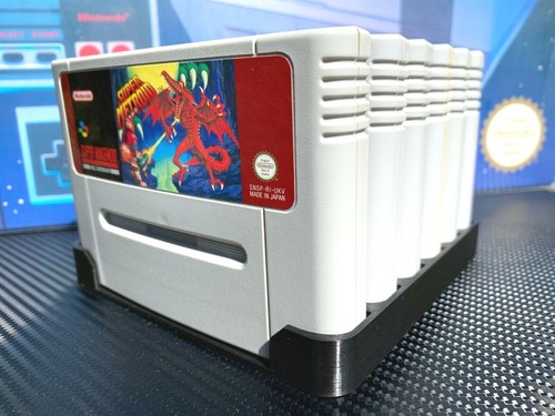 SNES Super Nintendo Display Stand Cartridge Game Holder Rack Shelf Tidy ...