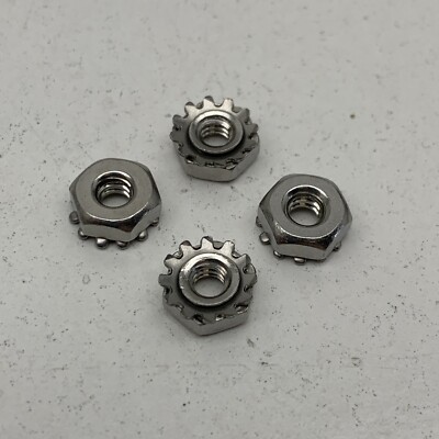 (200-Pack) #6-32 Locknut, Keps K-Lock Washer Hex Nut, Stainless Steel ...