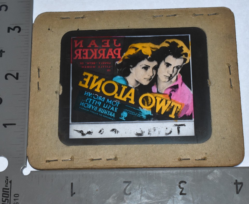 Vintage Movie Film Projector Glass Slide 1934 Two Alone Jean Parker | eBay