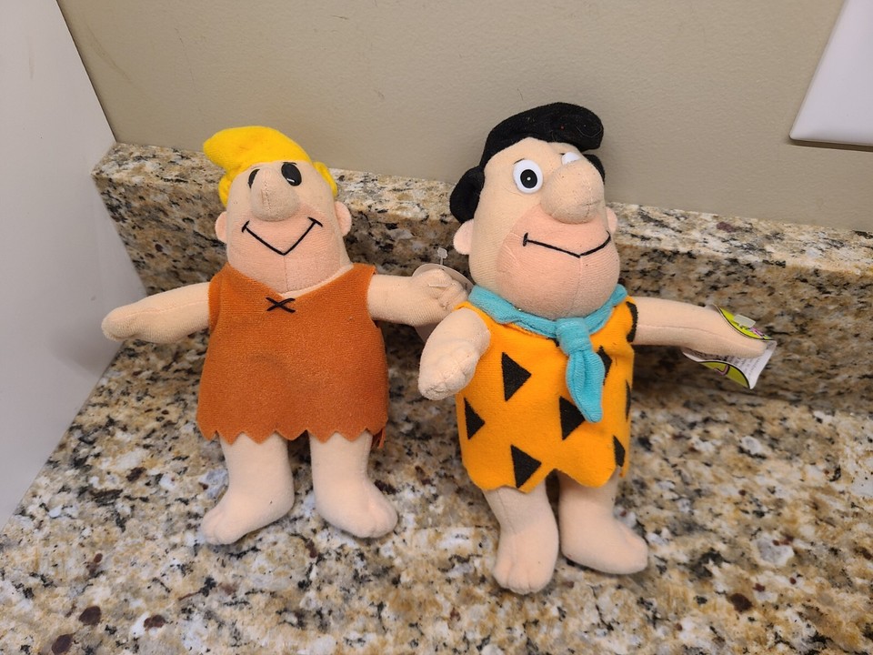 Fred Flintstone Plush Toy Doll Lot vintage 1993 w/ Barney Rubble ...