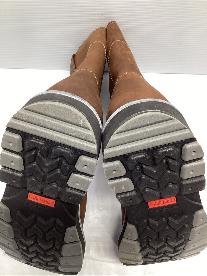 Wolverine Men's Wellington Leather Work Boots Dark Brown W04727 Size ...